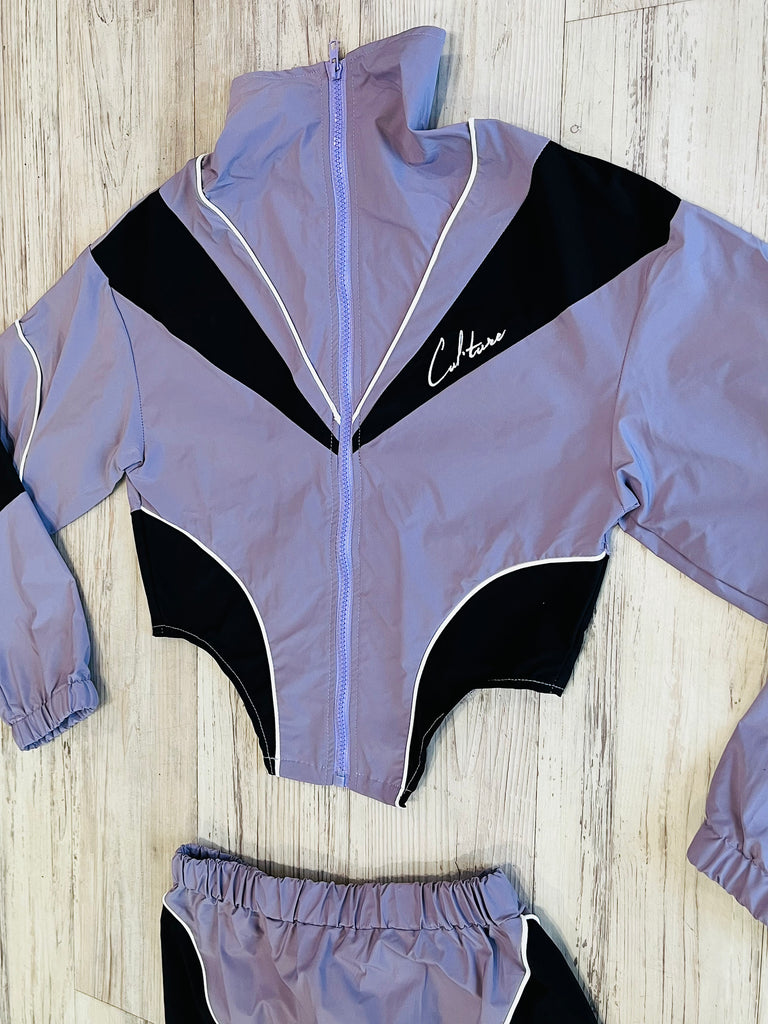 Lavender Colorblock Windbreaker Set – Shop Culture