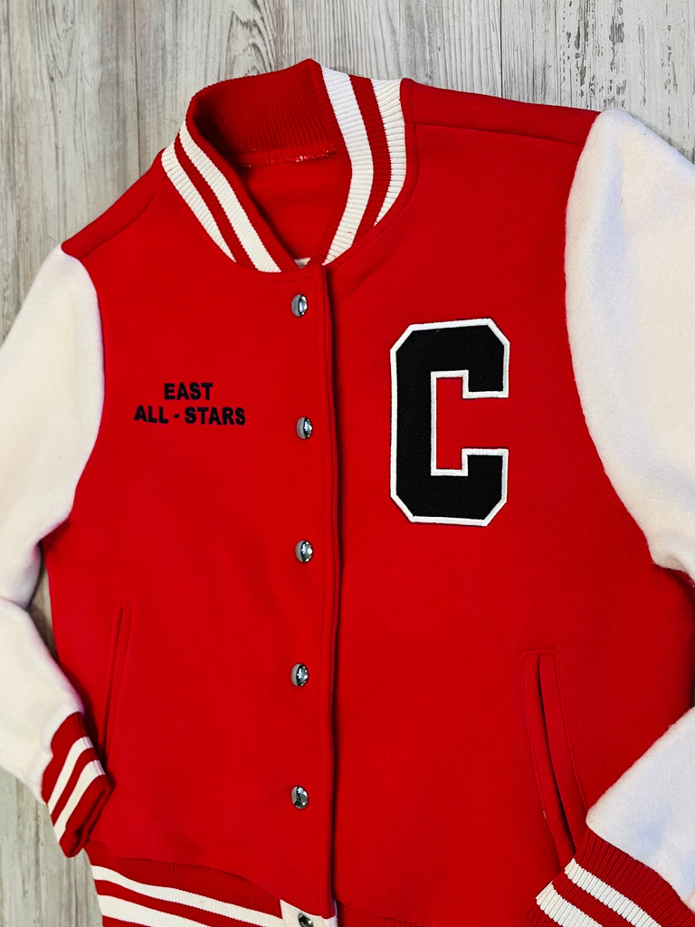 Red All-Star “Away” Varsity Jacket(W) – Shop Culture