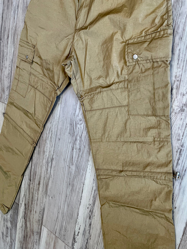 Khaki Nylon Tech Cargo Pants – Shop Culture